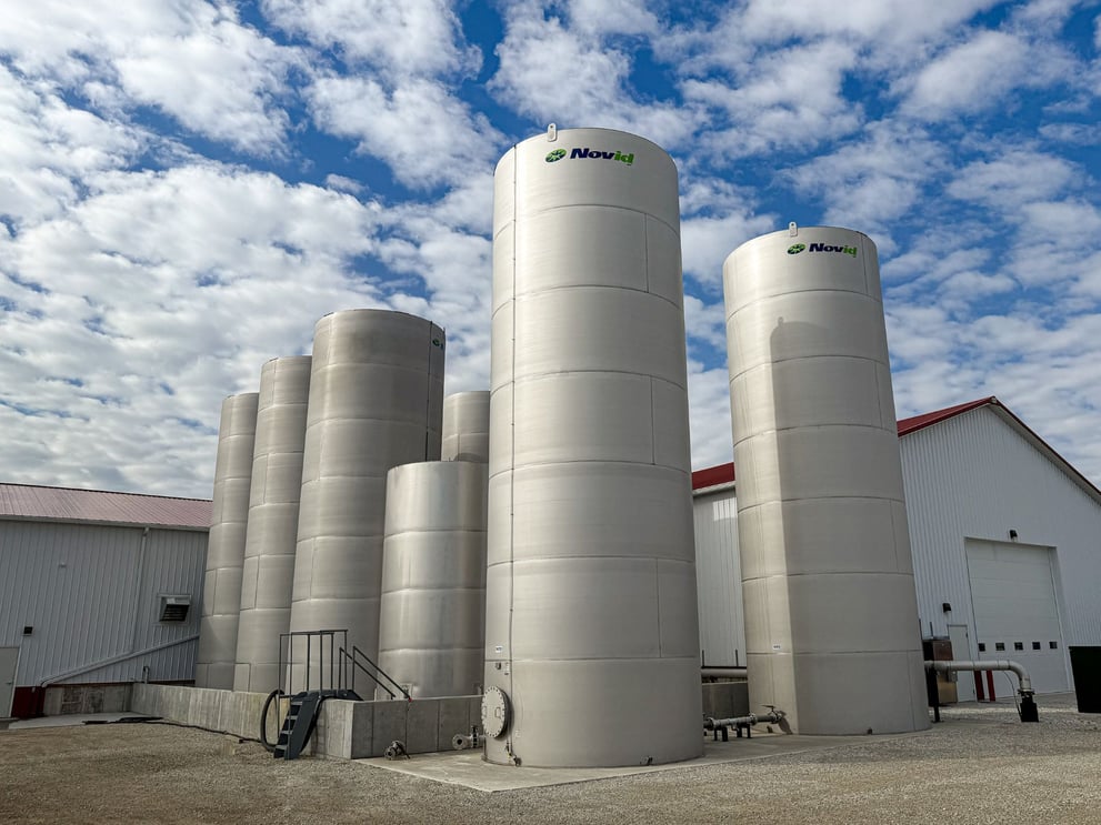 Novid Inc. | Stainless Steel Flat Bottom Liquid Bulk Storage Tanks